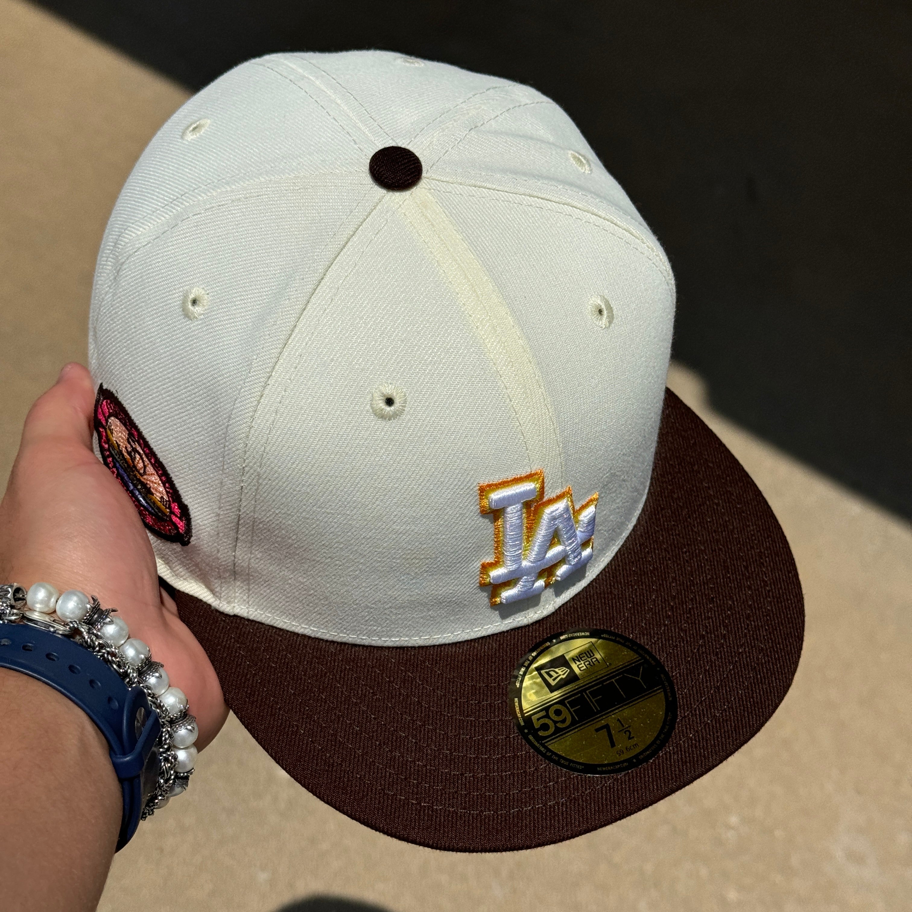 NEW 1/2 Chrome Los Angeles Dodgers 50th Anniversary New Era Fitted Hat ...