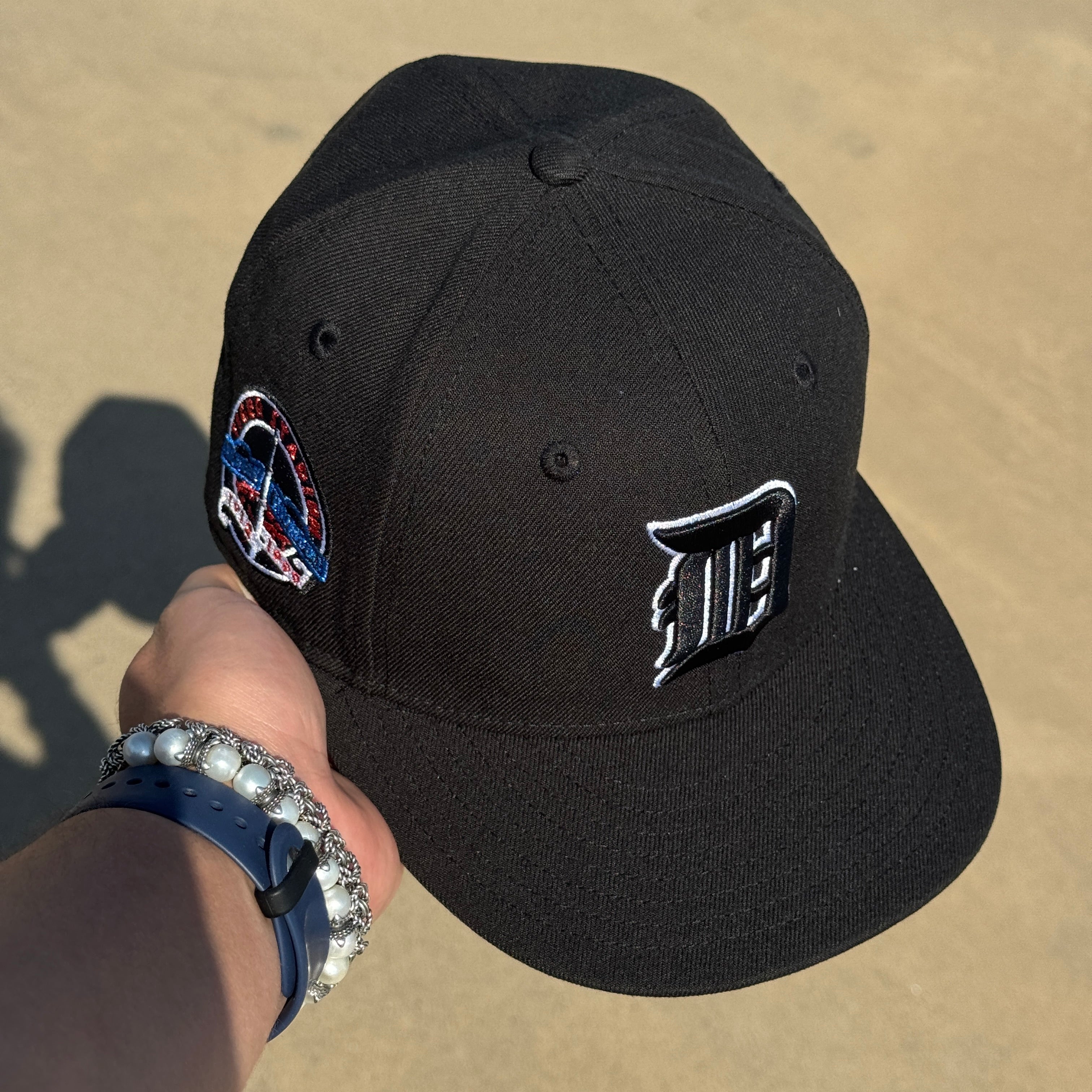 USED 1/8 Black Detroit Tigers Michigan Trumball 59fifty New Era Fitted ...