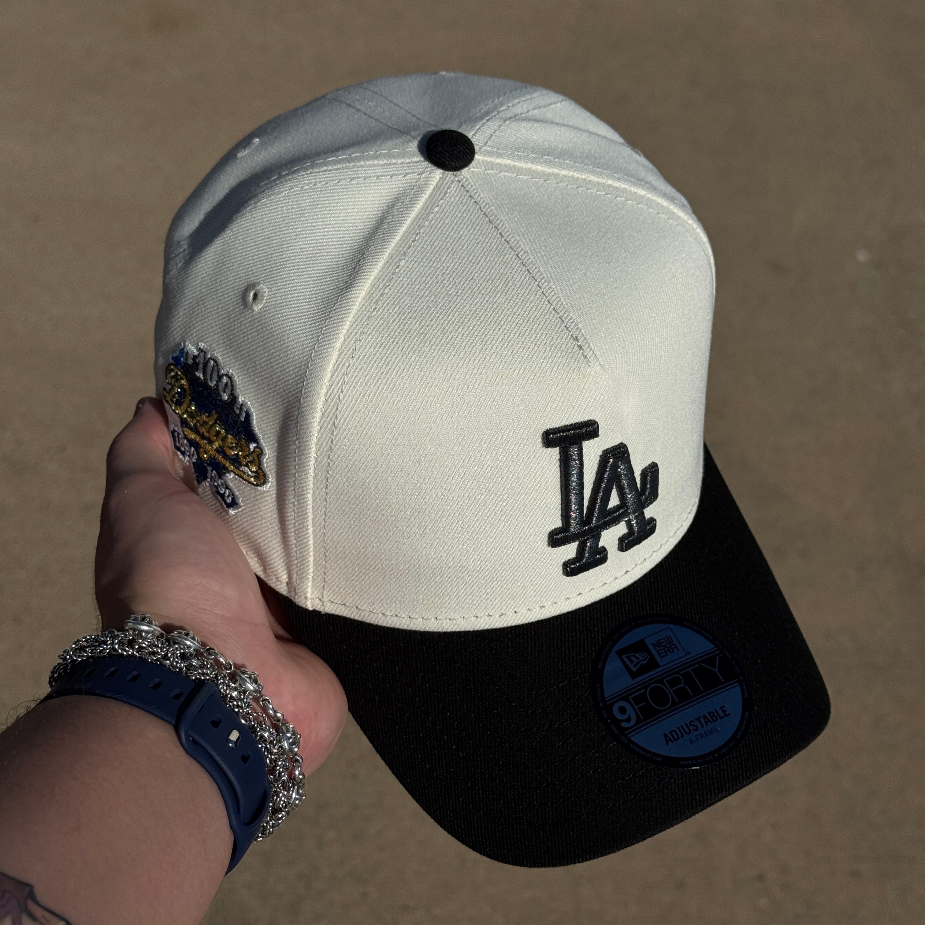 NWT Chrome Los Angeles Dodgers 100th Anniversary 9Forty New Era Adjust ...