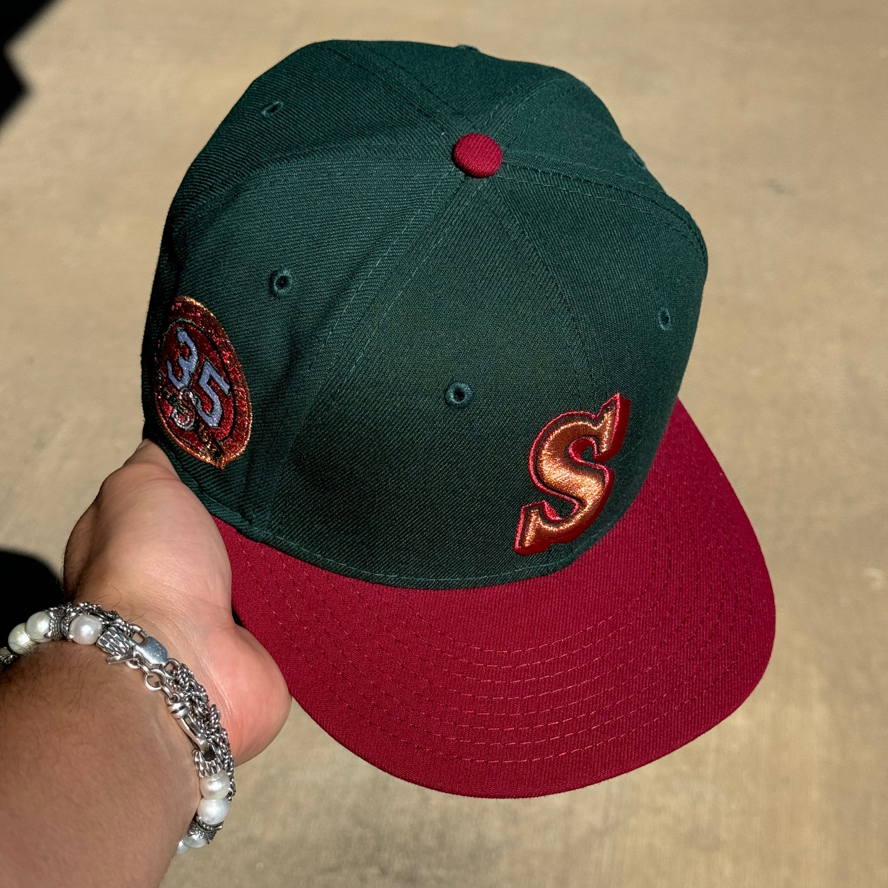 USED 1/8 Green Seattle Mariners 35th Anniversary 59fifty New Era Fitte ...