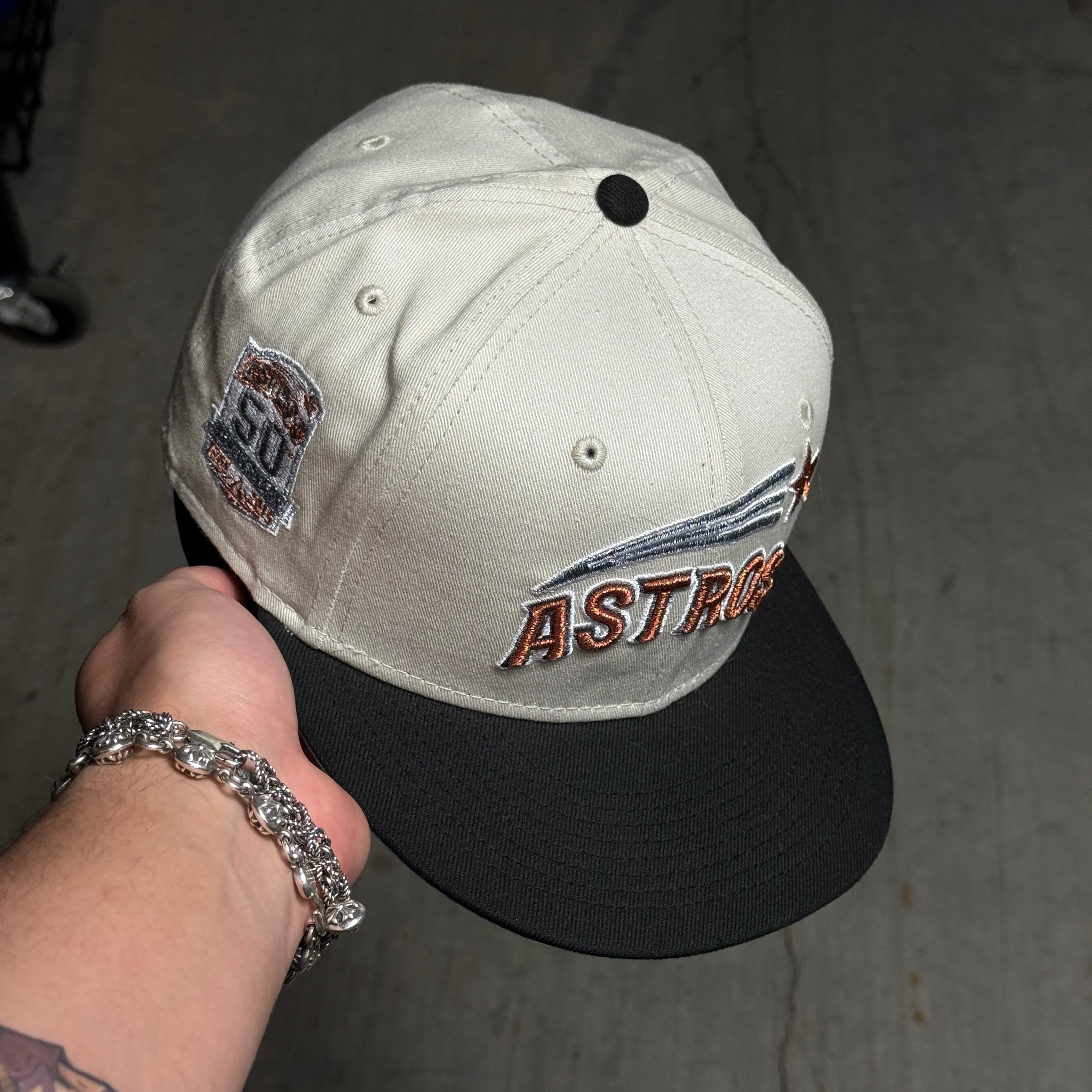 USED 1/2 Stone Houston Astros 50th Anniversary 59fifty New Era Fitted ...