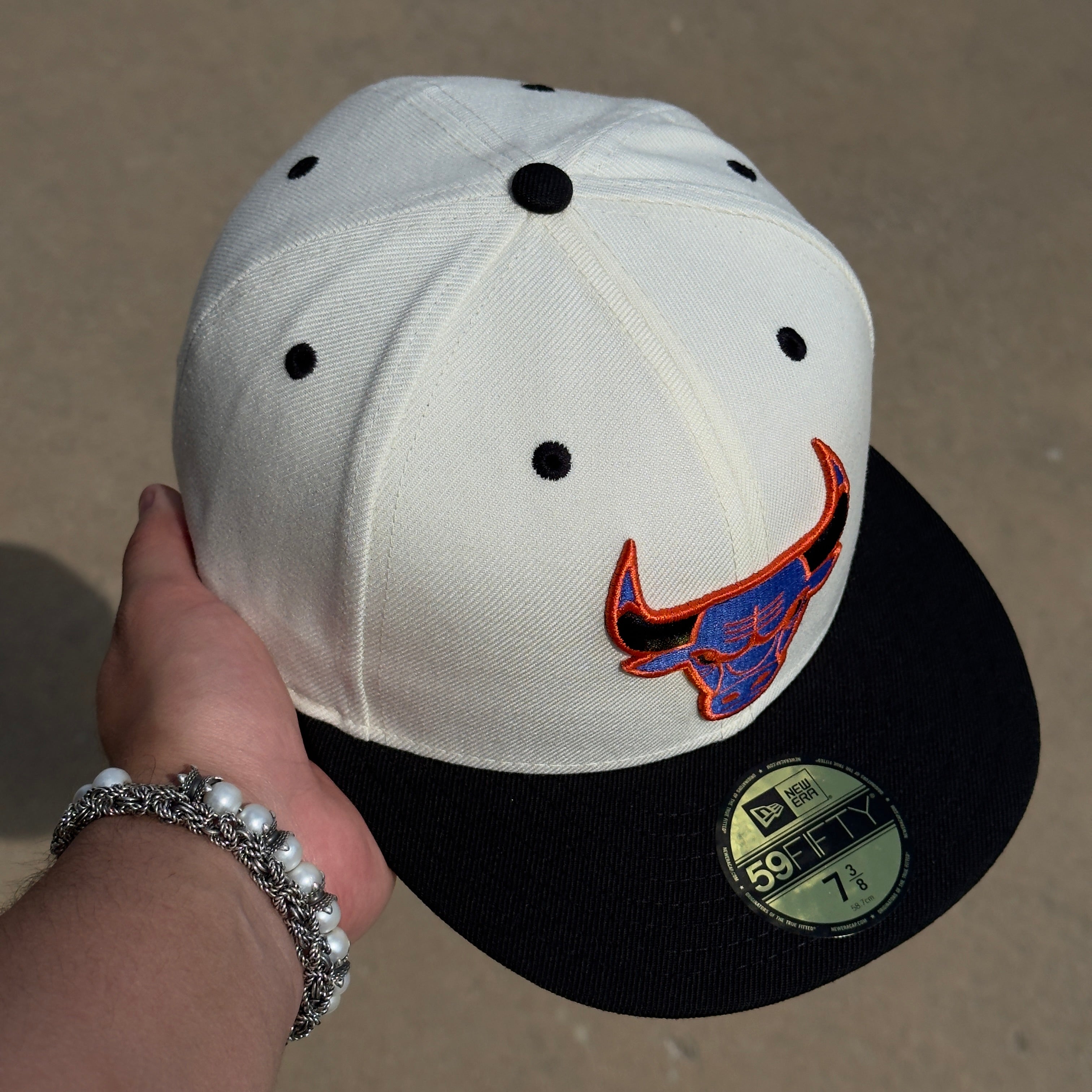 NEW Chrome Chicago Bulls Orange Blue NBA Simple 59FIFTY New Era Fitted ...