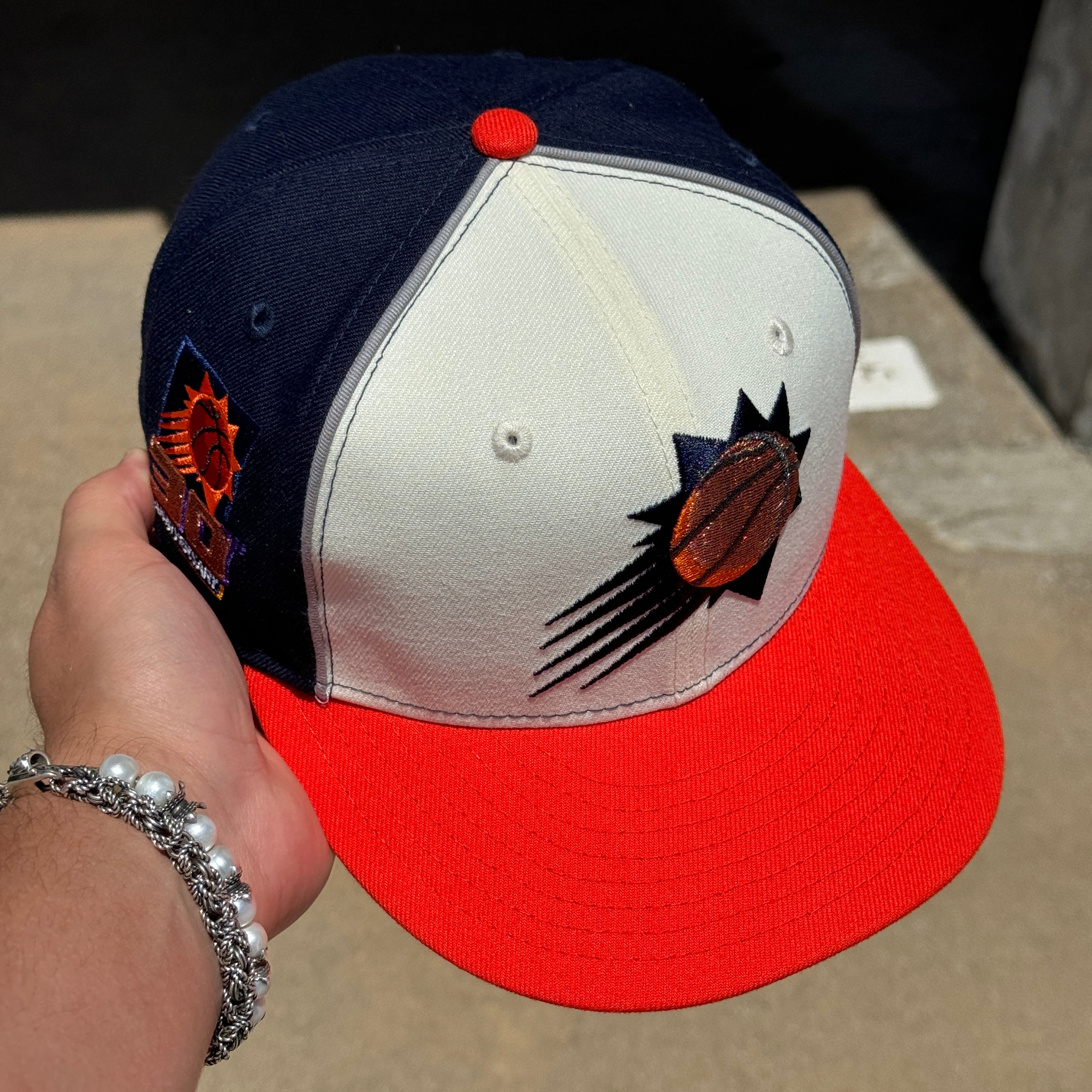 USED 1/8 Navy Chrome Phoenix Suns 30th Anniversary NBA 59FIFTY New Era ...