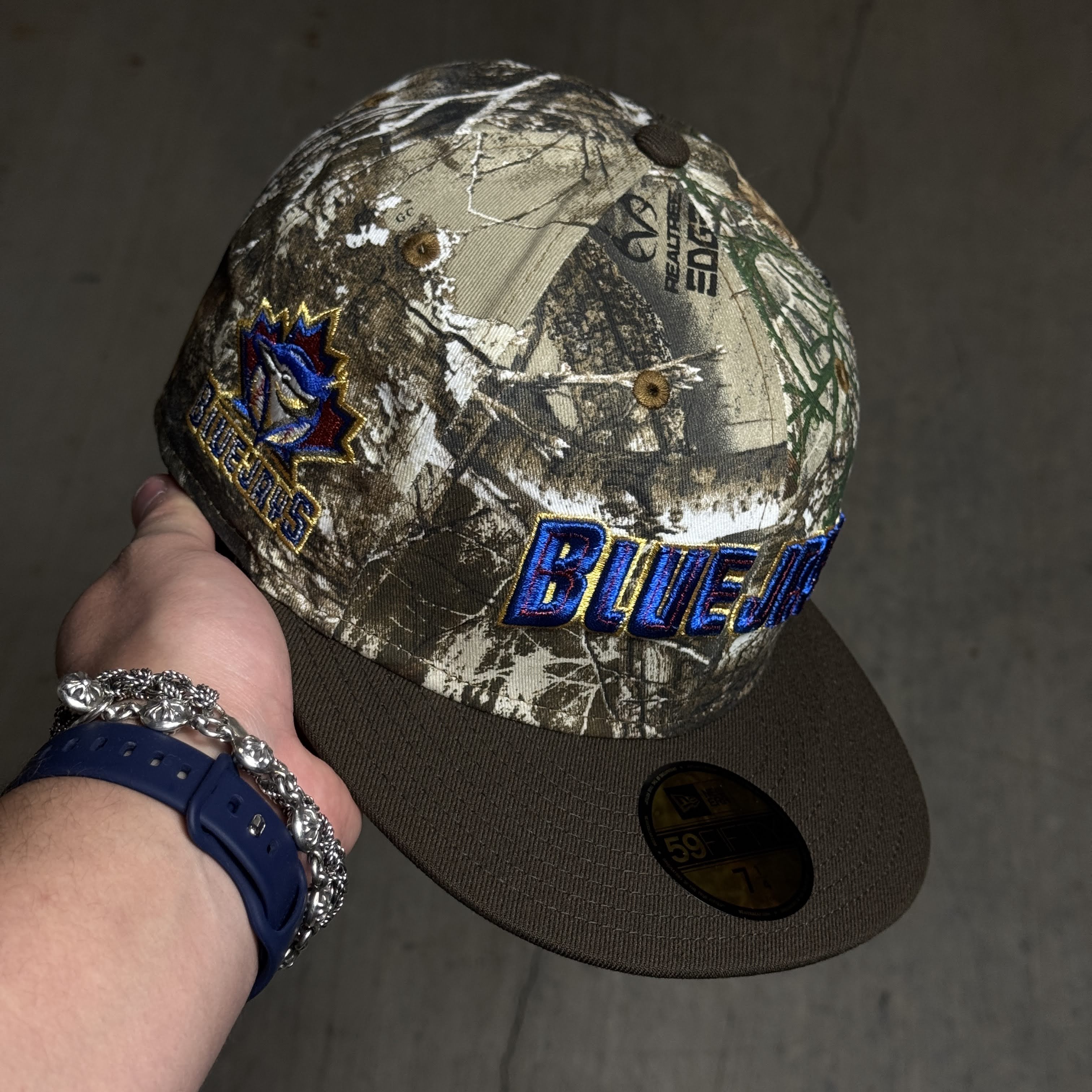NWT 1/4 Realtree Toronto Blue Jays Bird Leaf 59fifty New Era Fitted Ha ...