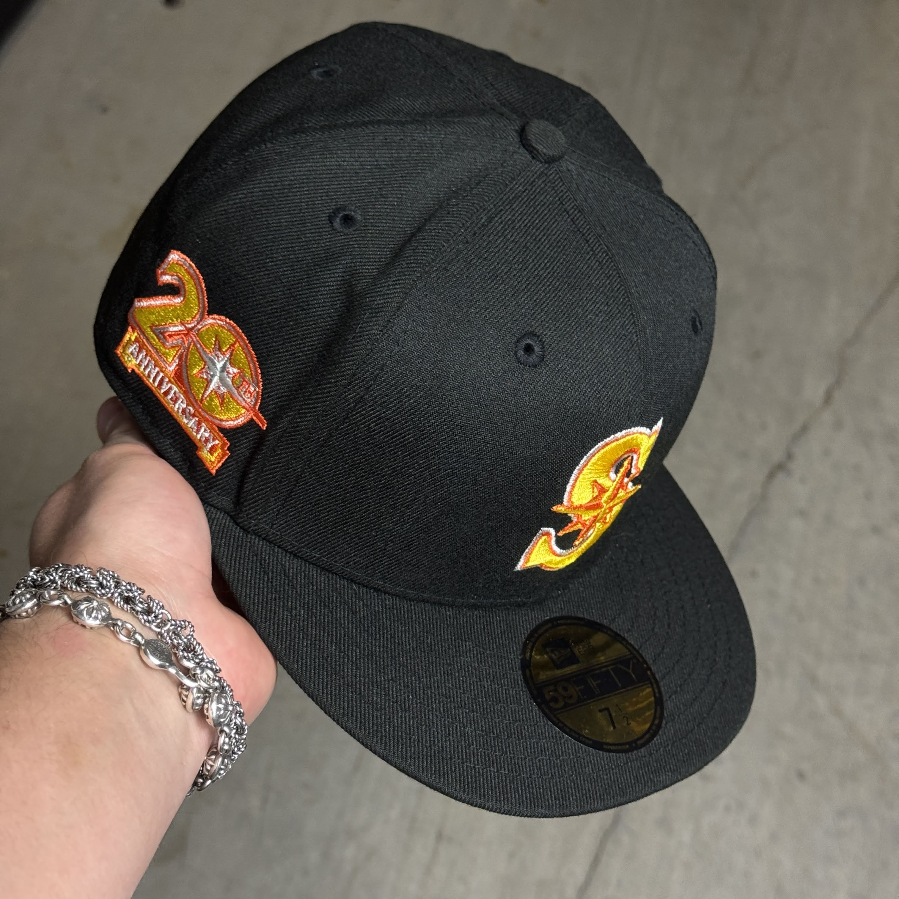 NWT 1/2 Black Seattle Mariners 20th Anniversary 59fifty New Era Fitted ...