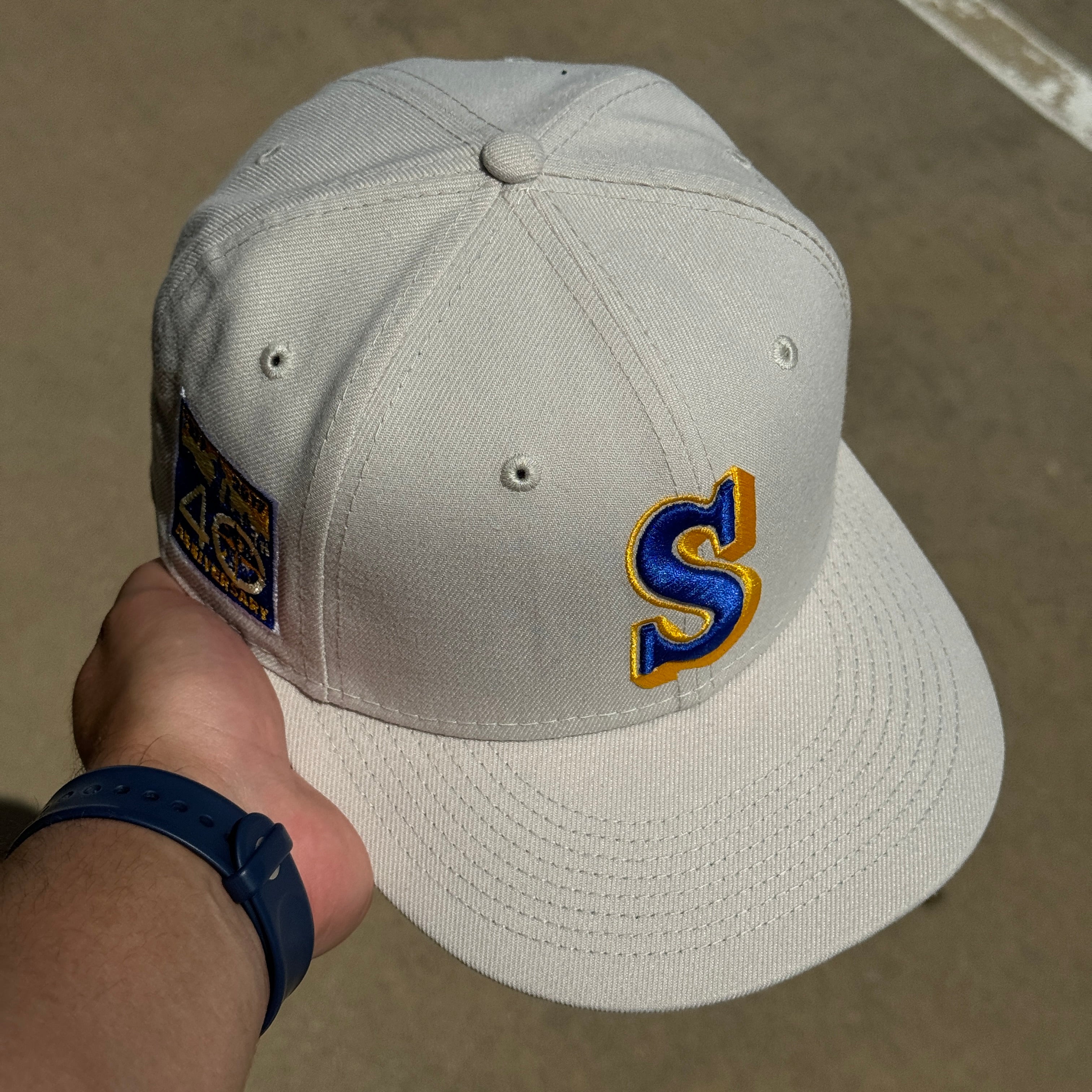 USED 1/8 Light Gray Seattle Mariners 40th Anniversary 59fifty New Era ...