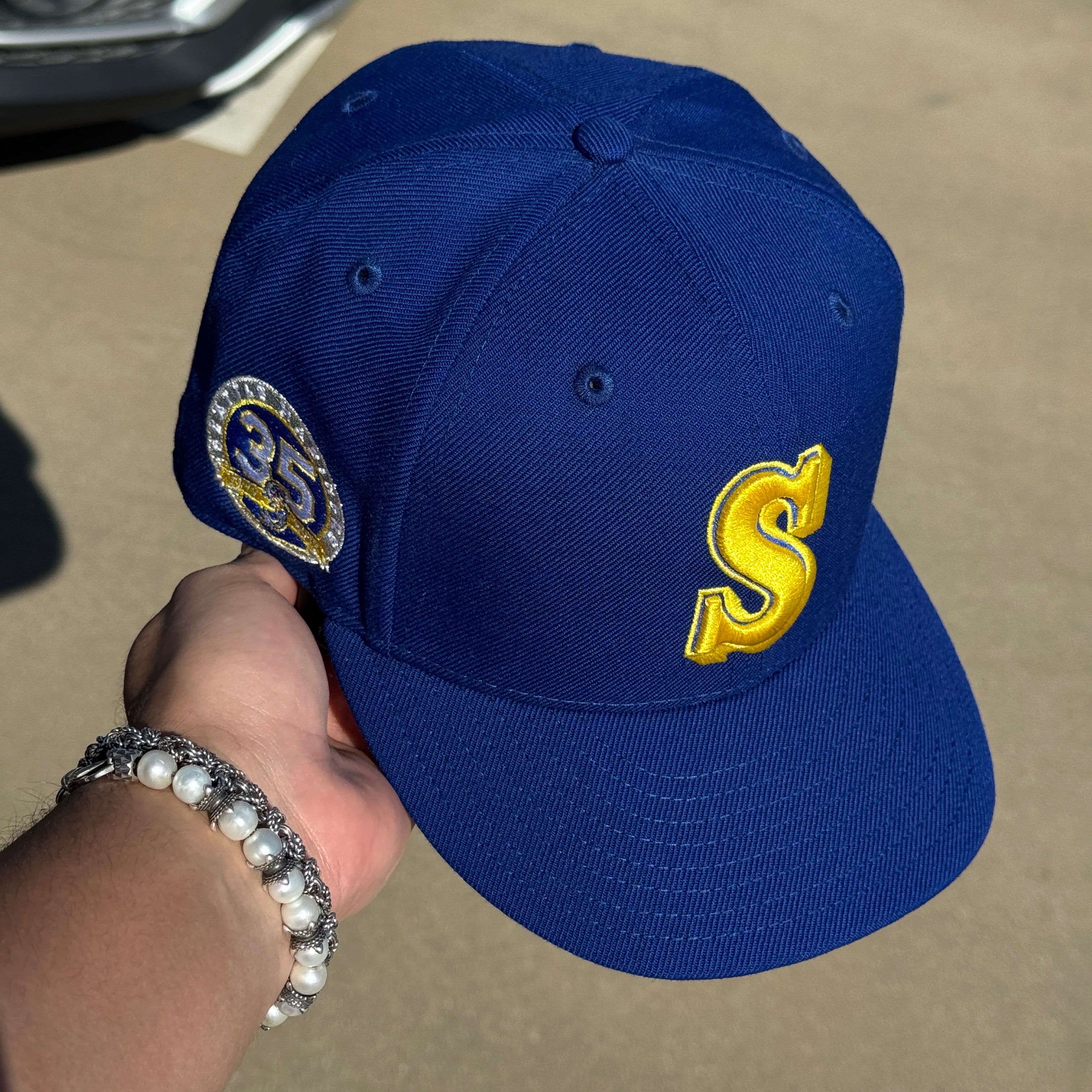 USED 5/8 Blue Seattle Mariners 35th Anniversary 59fifty New Era Fitted ...