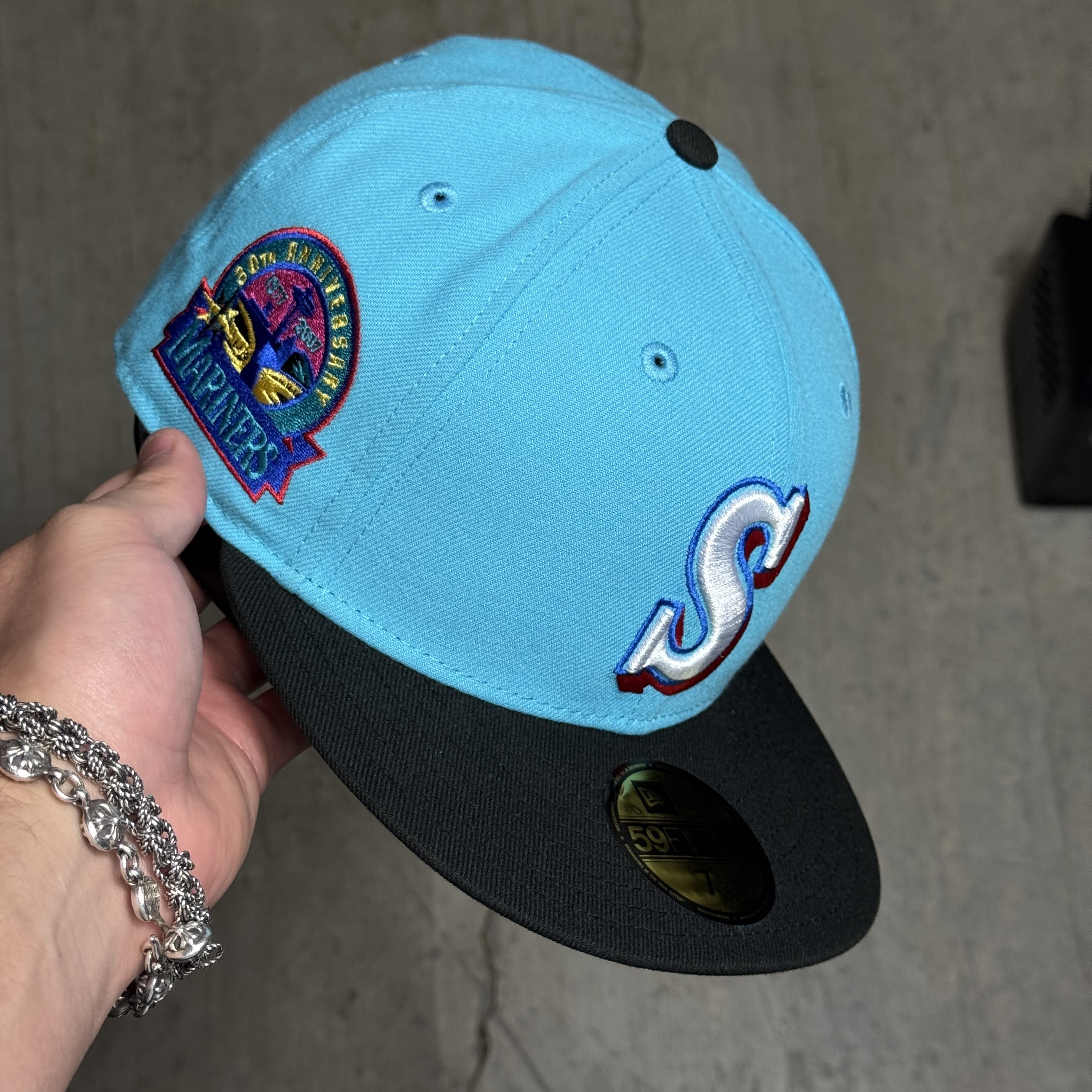 NWT 1/4 Blue Seattle Mariners 30th Anniversary 59fifty New Era Fitted ...