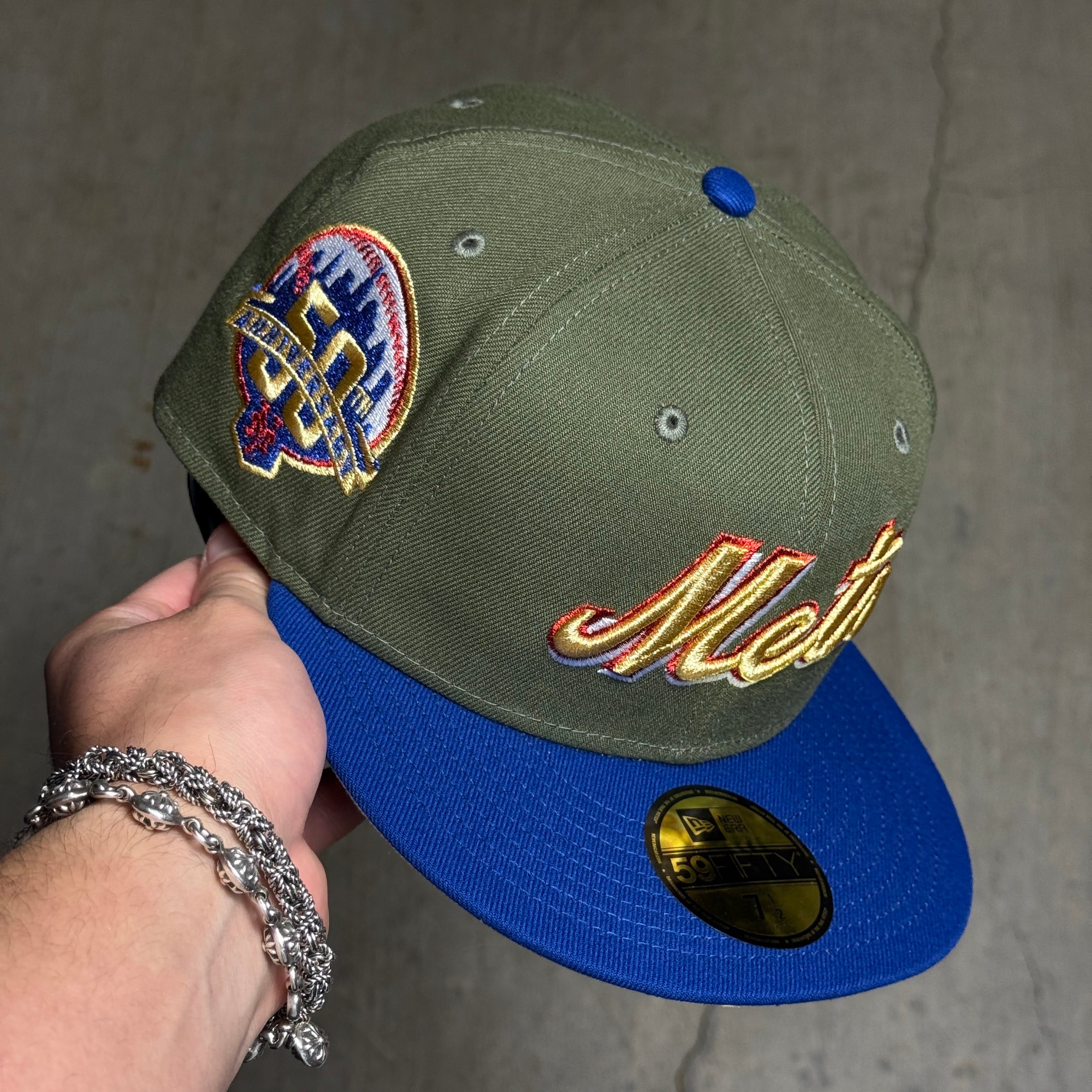 NWT 1/2 Green New York Mets 50th Anniversary 59fifty New Era Fitted Ha ...