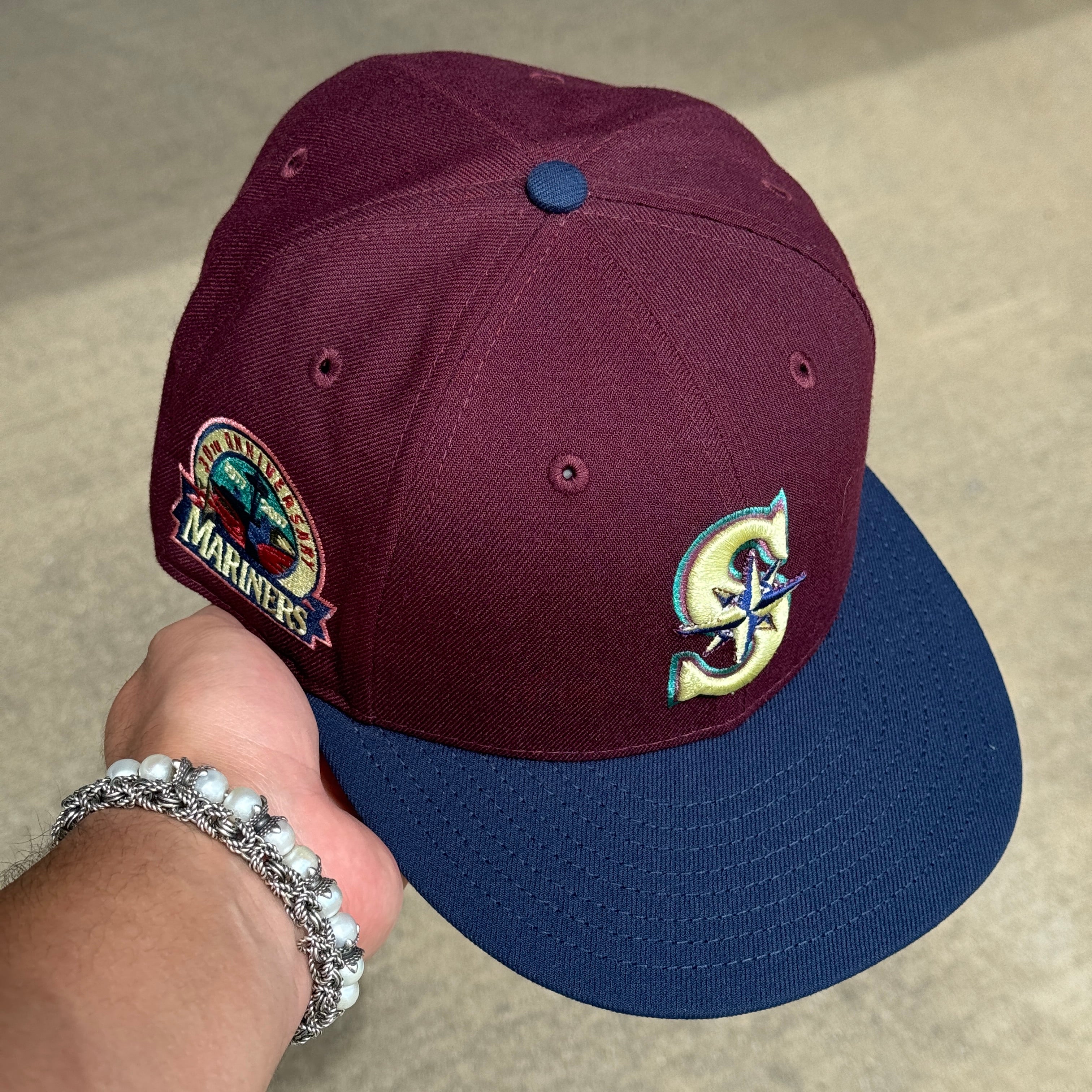 USED 3/4 Maroon Seattle Mariners 30th Anniversary 59fifty New Era Fitt ...